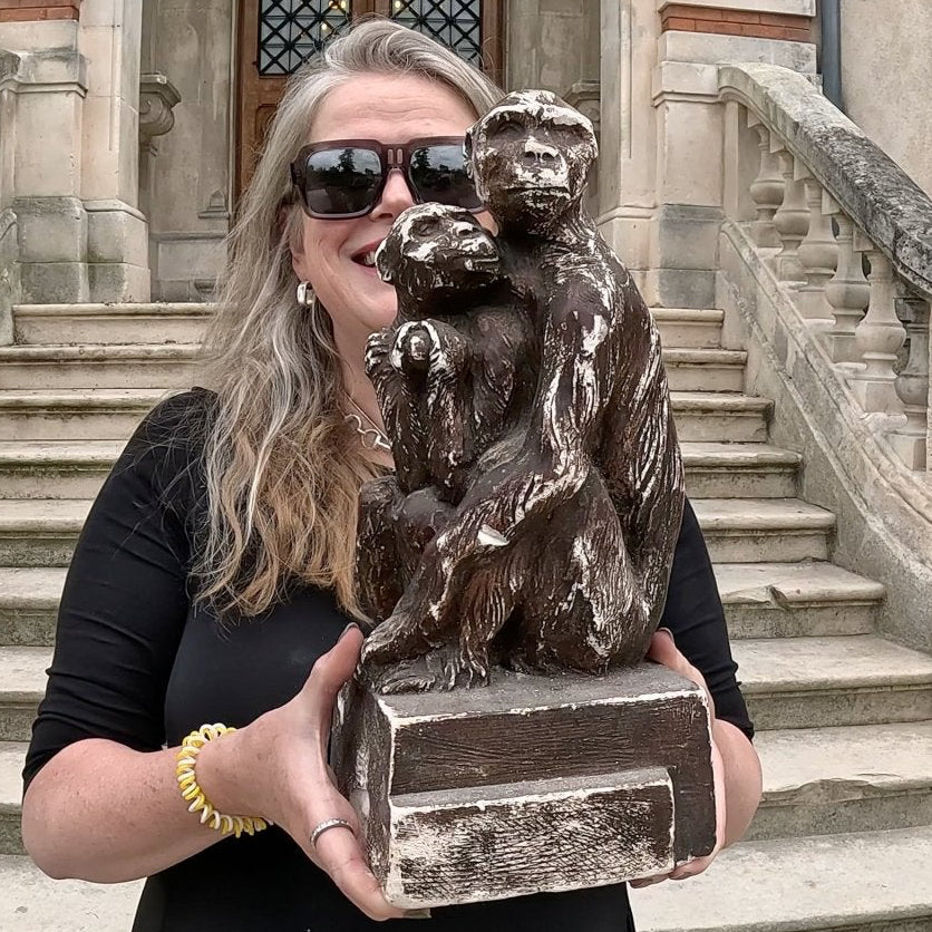 “Singes” Monkeys Plaster Statue | Charming French Find! - French ...