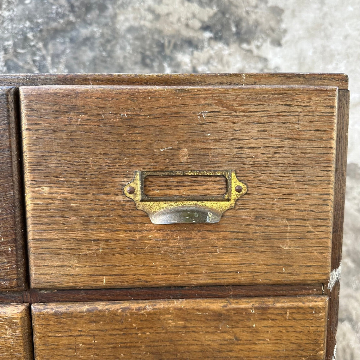 Vintage 1950’s Oak & Brass Filing Drawers - French General Trading